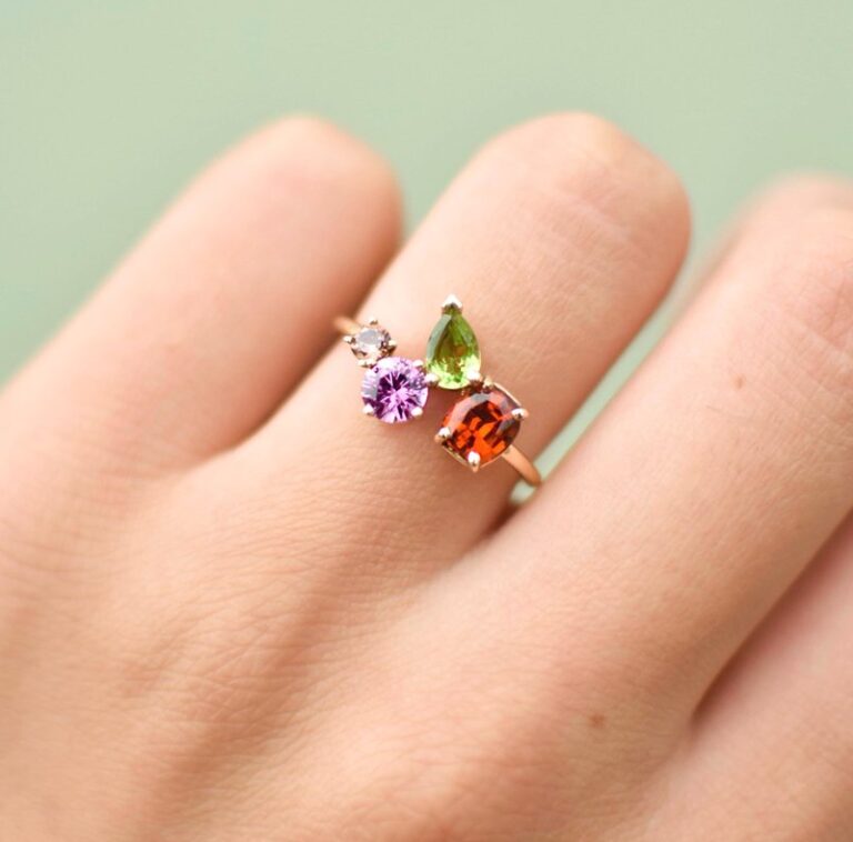 "Candy" Gemstone Cluster Ring - The Jewelbox